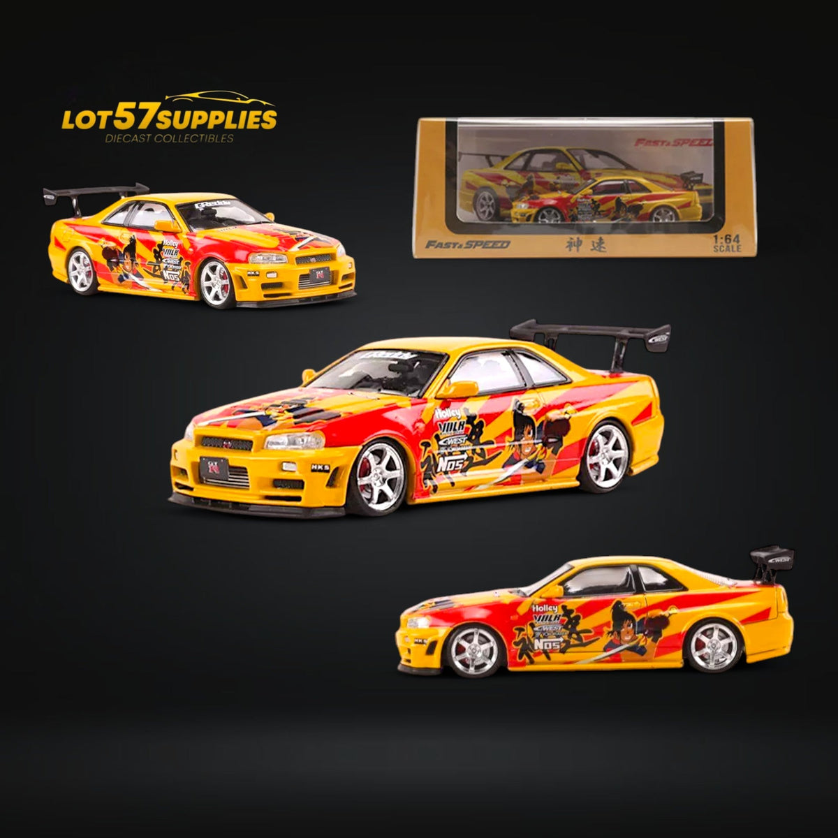 Fast Speed Nissan Skyline GT-R R34 Z-Tune NFS SRS Yellow-Red Livery 1 ...