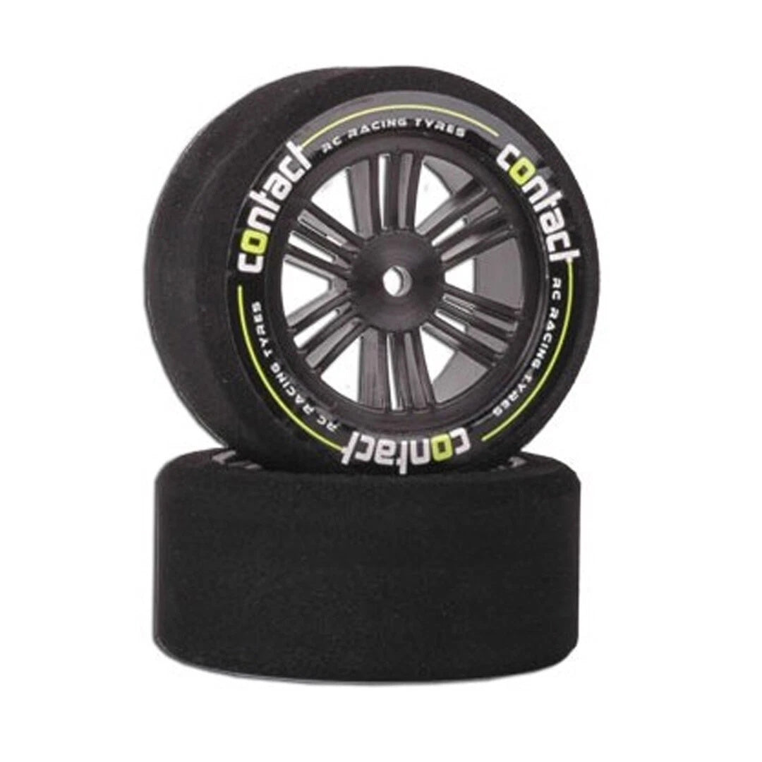Contact RC J1A73 1/10 Front Double Compound A Soft Black Carbon Wheels ...