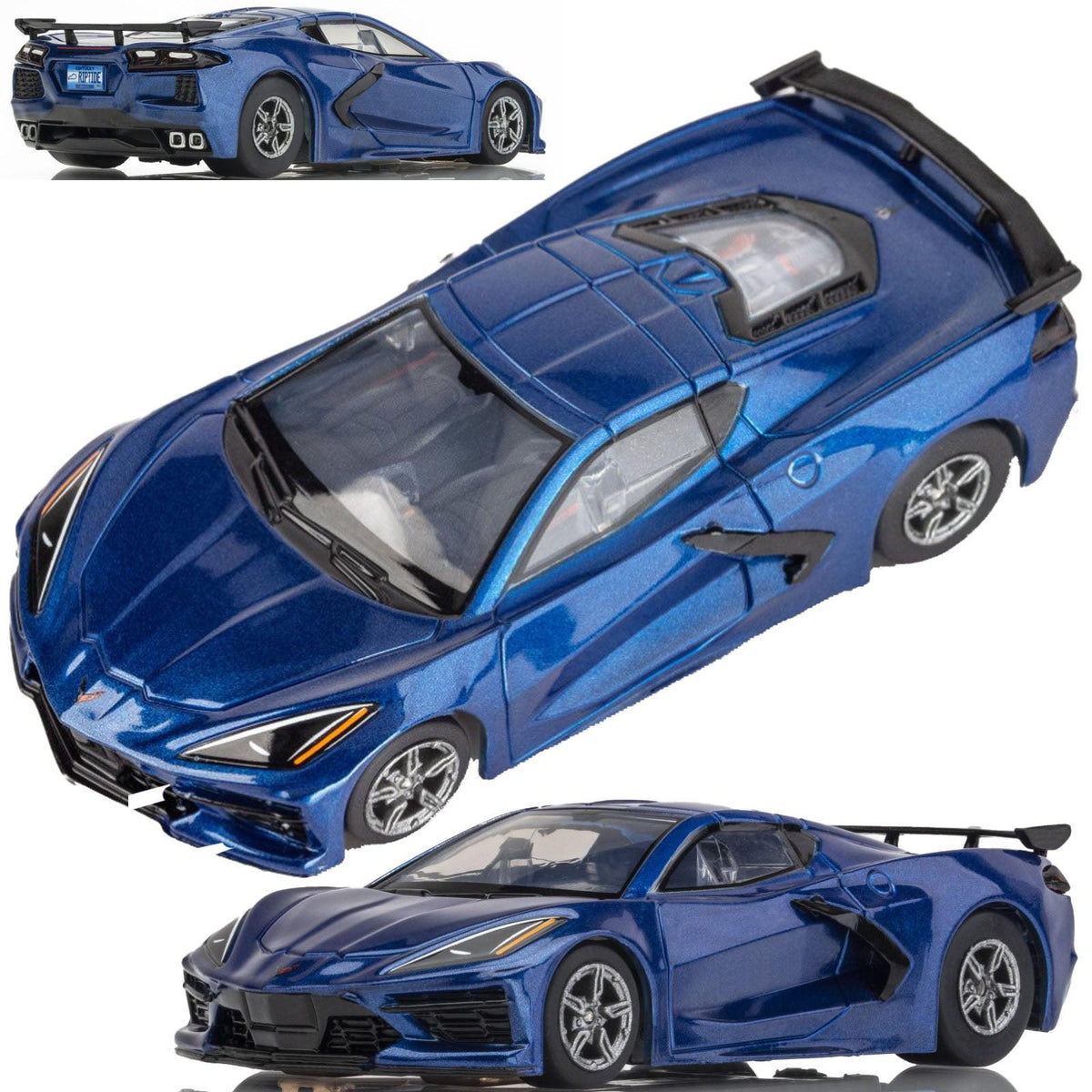 AFX Corvette C8 Riptide Blue Metallic HO Slot Car 22094 Mega G+ ...