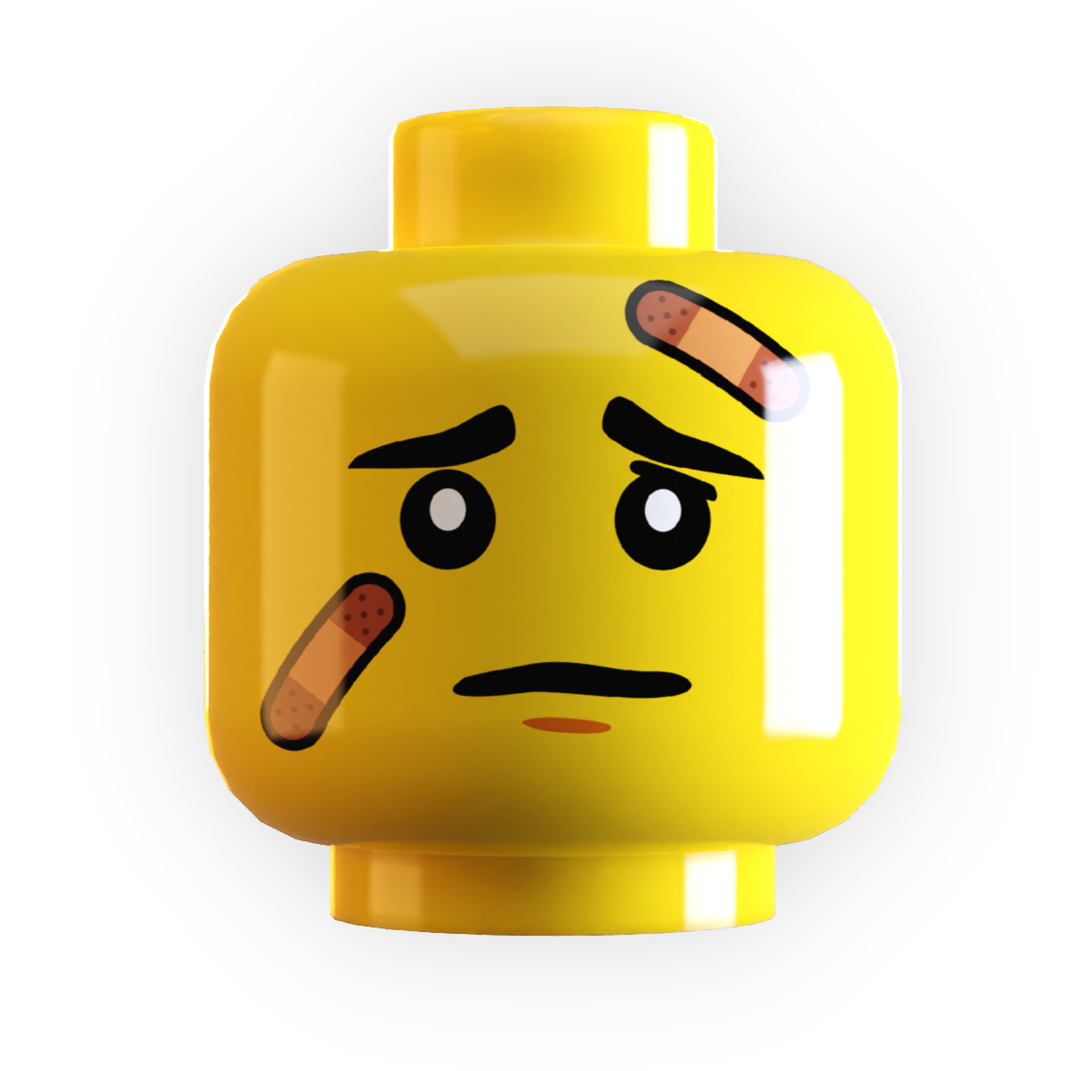 Band-Aids on Minifig Head made using LEGO part – Island Hobby Nut