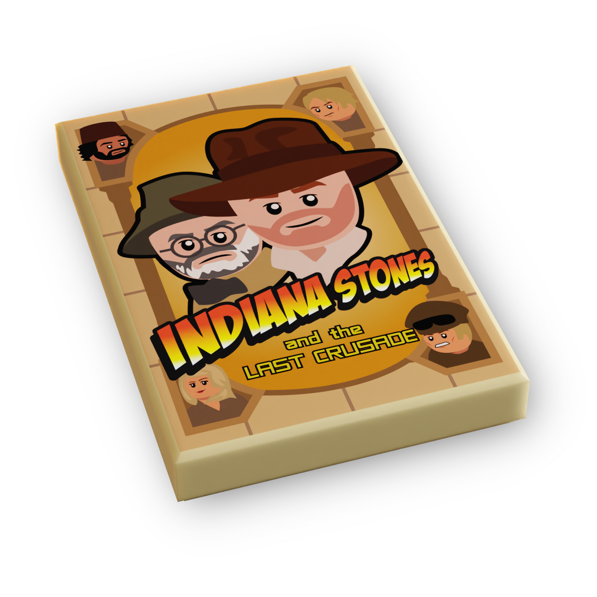 Indiana Stones, Last Crusade Movie Cover (2x3 Tile) made using LEGO pa ...
