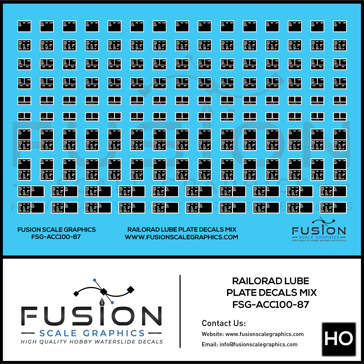 HO Scale Railroad Lube Plate Decal Set Mix – Island Hobby Nut