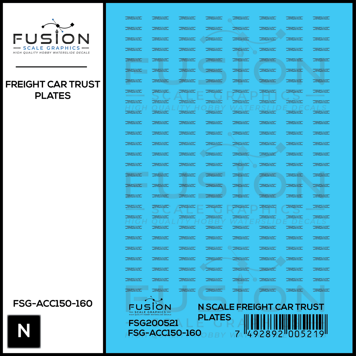 N Scale Freight Car Trust Plates Black Decal Set – Island Hobby Nut