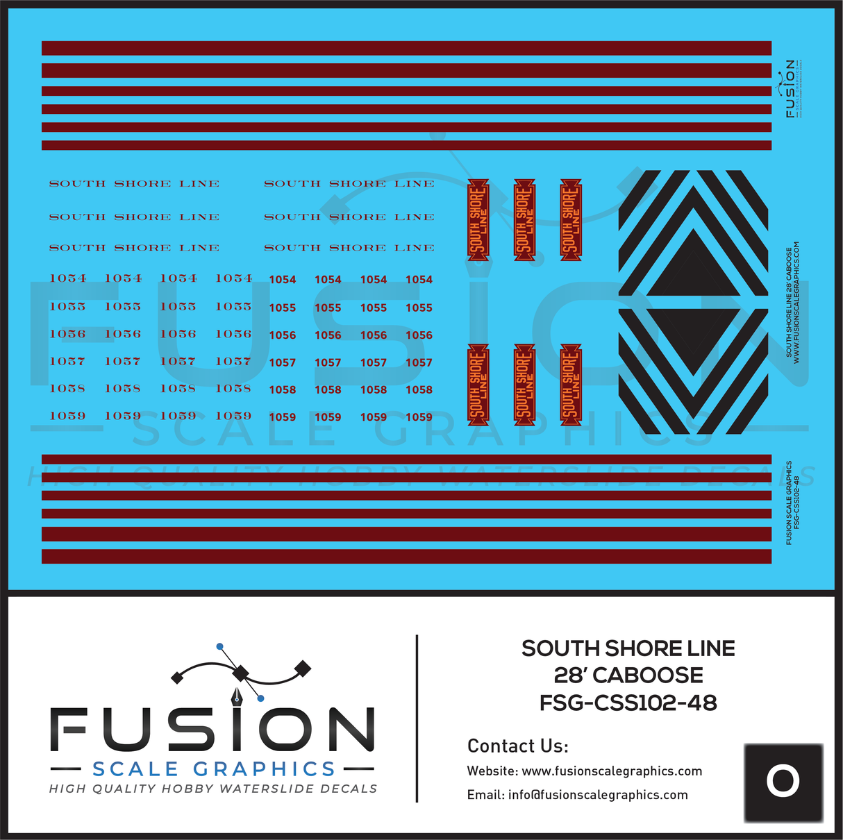 O Scale South Shore Line Caboose Decal Set – Island Hobby Nut