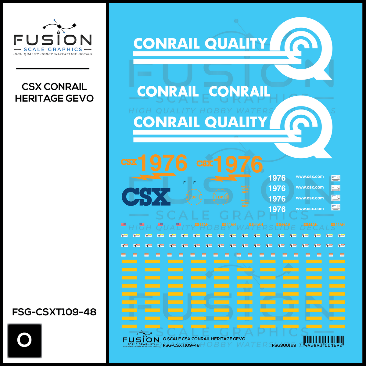 O Scale CSXT Conrail Heritage GEVO Locomotive Decal Set – Island Hobby Nut