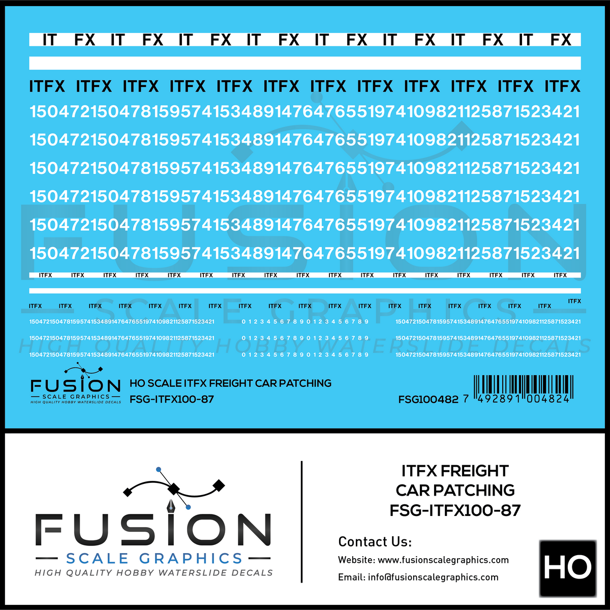 HO Scale ITFX Freight Car Reporting Marks Patching Decal Set – Island ...