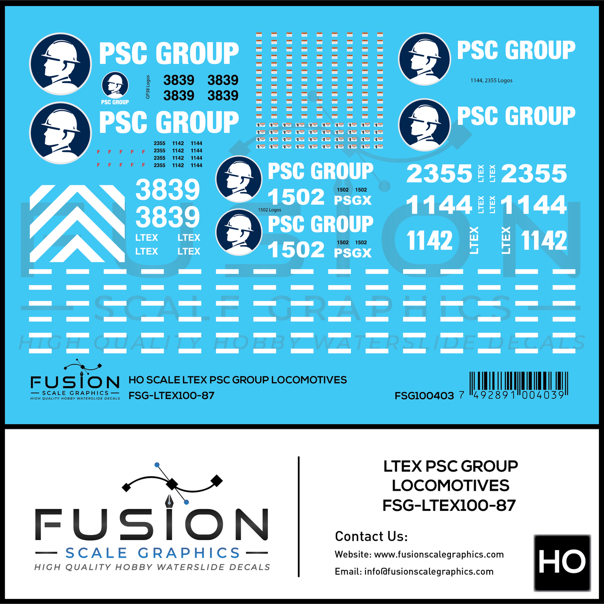 HO Scale LTEX PSC Group Locomotives Decal Set – Island Hobby Nut