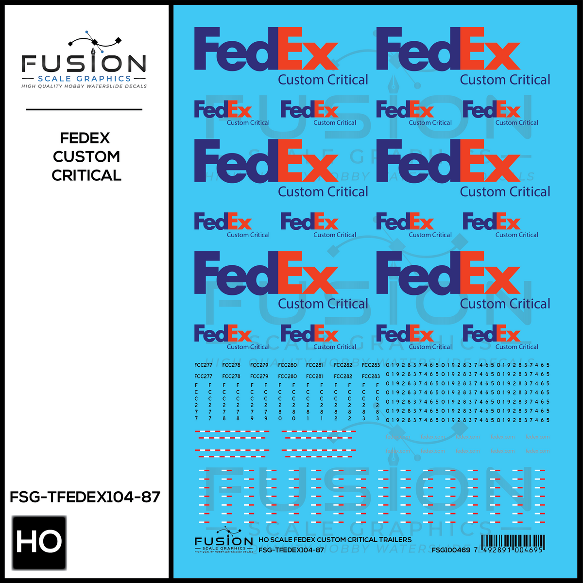 HO Scale FedEx Custom Critical Decal Set – Island Hobby Nut