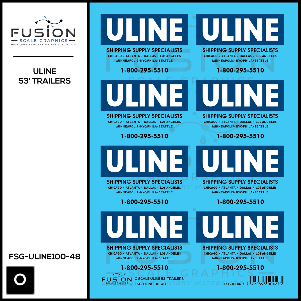 O Scale ULINE 53' Trailers Decal Set – Island Hobby Nut