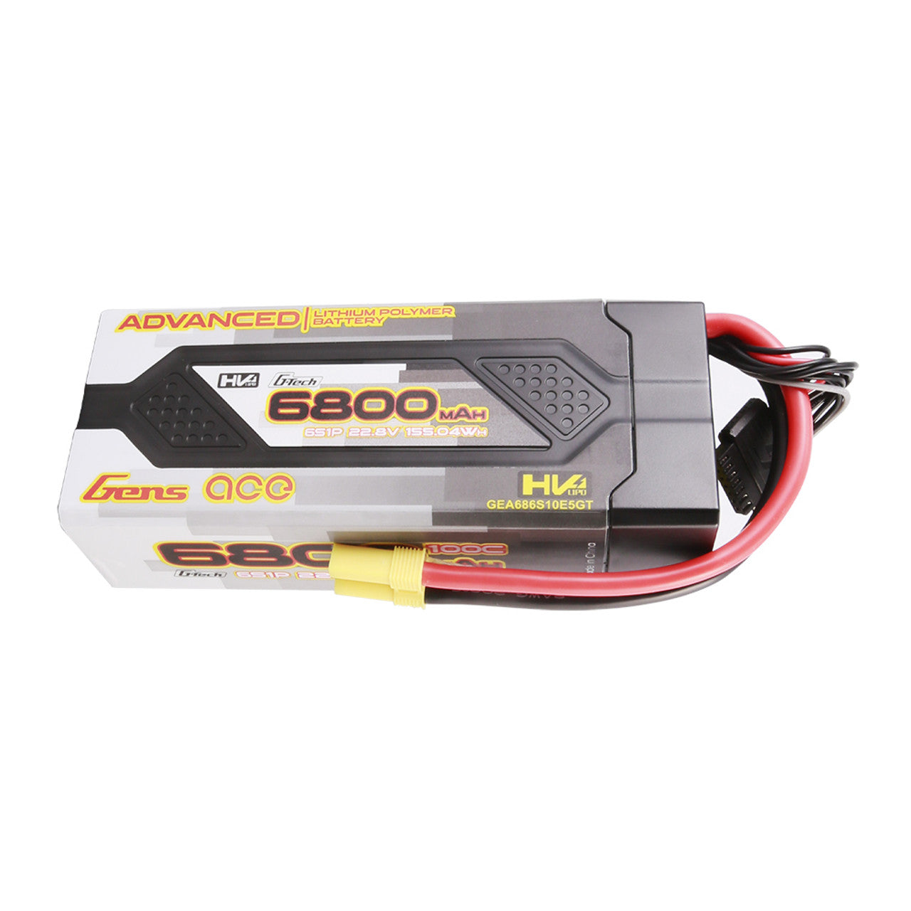 Gens ace 6800mAh 6S 100C 22.8V HardCase G-Tech Advanced Lipo Battery P ...