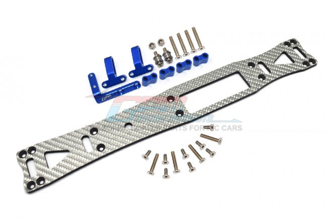 GPM RACING,TAMIYA TA08 PRO CARBON FIBER (SILVER) + ALUMINUM SUB CHASSI ...