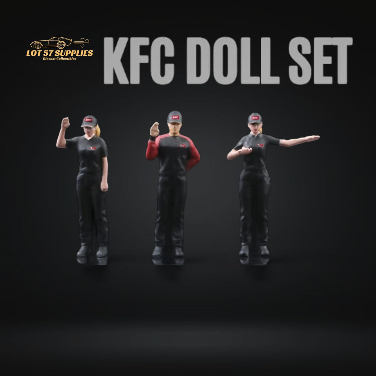 MoreArt KFC Restaurant Scale Figures 1:64 MO223001 – Island Hobby Nut