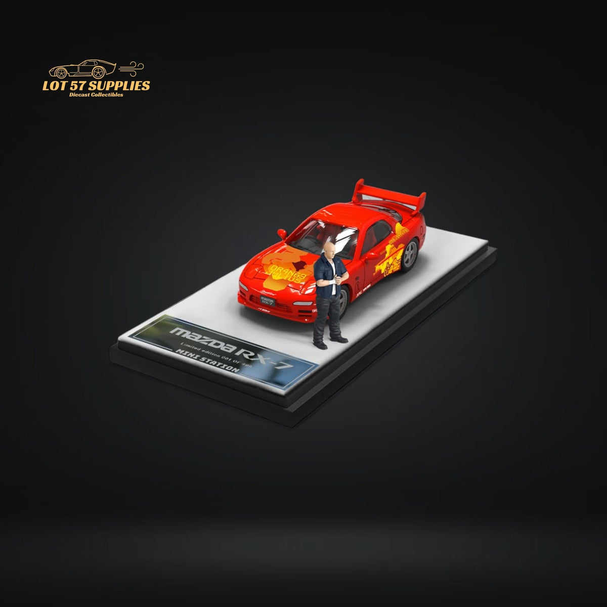 Mini Station Mazda RX-7 Red FNF Figure Version 1:64 – Island Hobby Nut