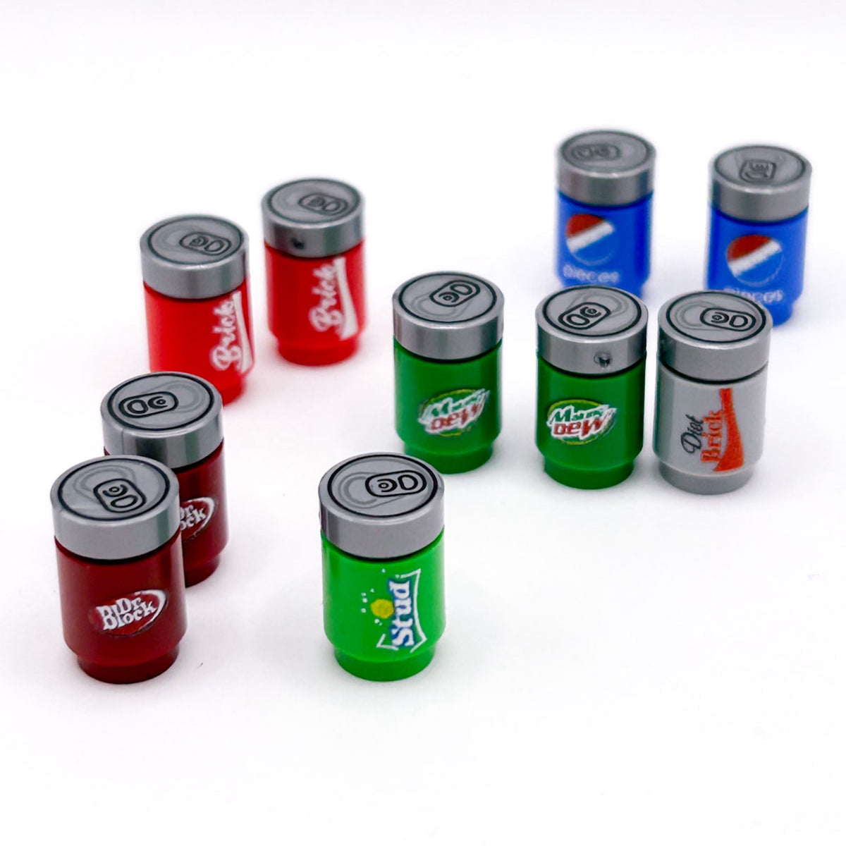 Minifig Soda Pack (10 Soda Cans) made from LEGO parts - B3 Customs ...