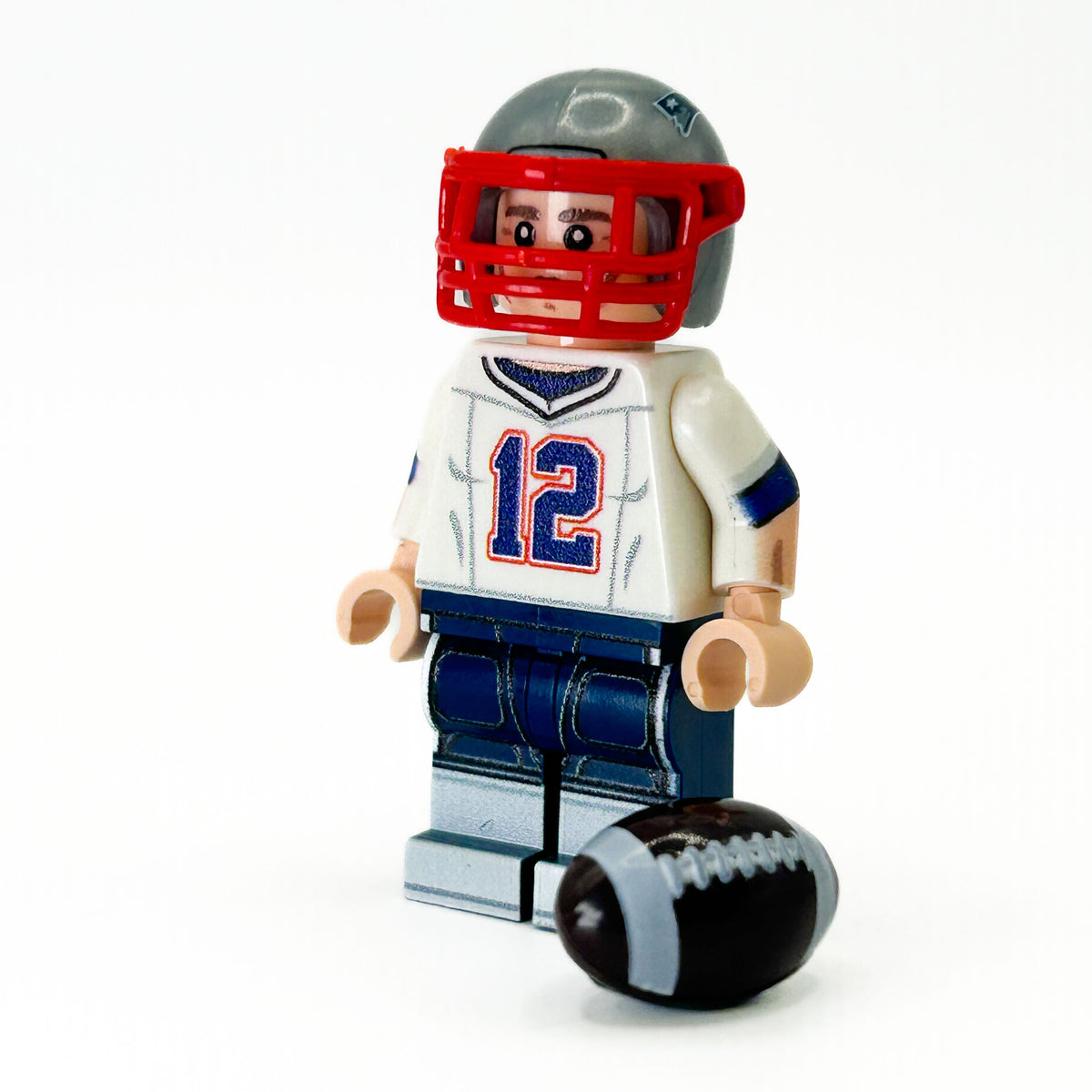 #12 QB Patriots Football Player Minifig - B3 Customs – Island Hobby Nut