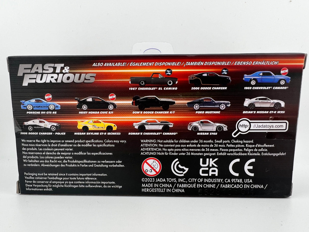 Jada Fast & Furious: Brian's Nissan Skyline GT-R R34 (Blue) 1:32 Scale ...
