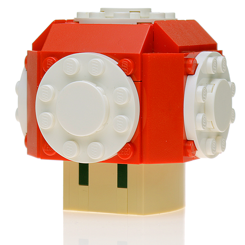 Red Power Up Mushroom made from LEGO parts - B3 Customs – Island Hobby Nut