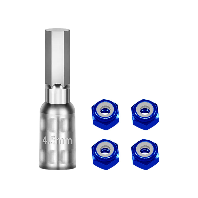 GPM RACING,AXIAL-SCX30 4X4 RTR WHEEL NUT (4) & WHEEL NUT TOOL SCX30/00 ...