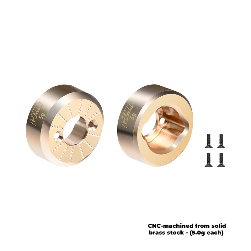 GPM RACING,AXIAL-SCX30 4X4 RTR BRASS REAR HUB (5G)-2PCS SCX30/22X ...
