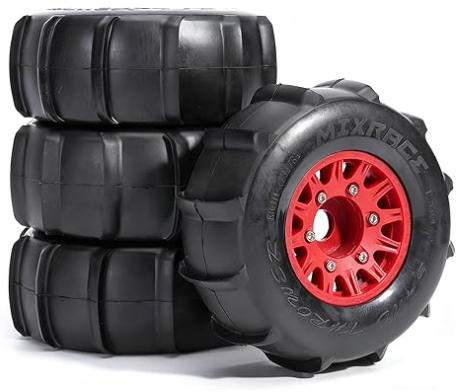 IRonManRc Sand & Snow Paddle Wheel & Tire Set for 1/10 RC Truck Fits A ...