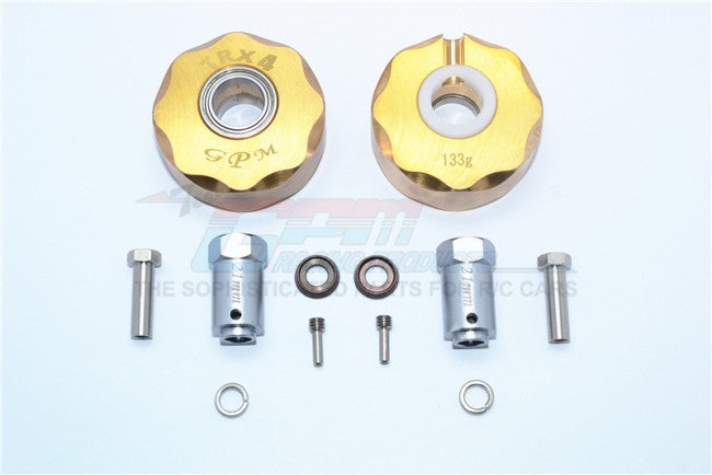 GPM RACING TRX 4 TRX 6 BRASS PENDULUM WHEEL KNUCKLE AXLE WEIGHT + 23MM ...