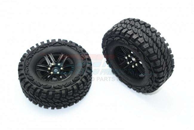 GPM RACING TRAXXAS TRX 4 ALUMINUM 6 POLES WHEELS + CRAWLER TIRES -2PC ...