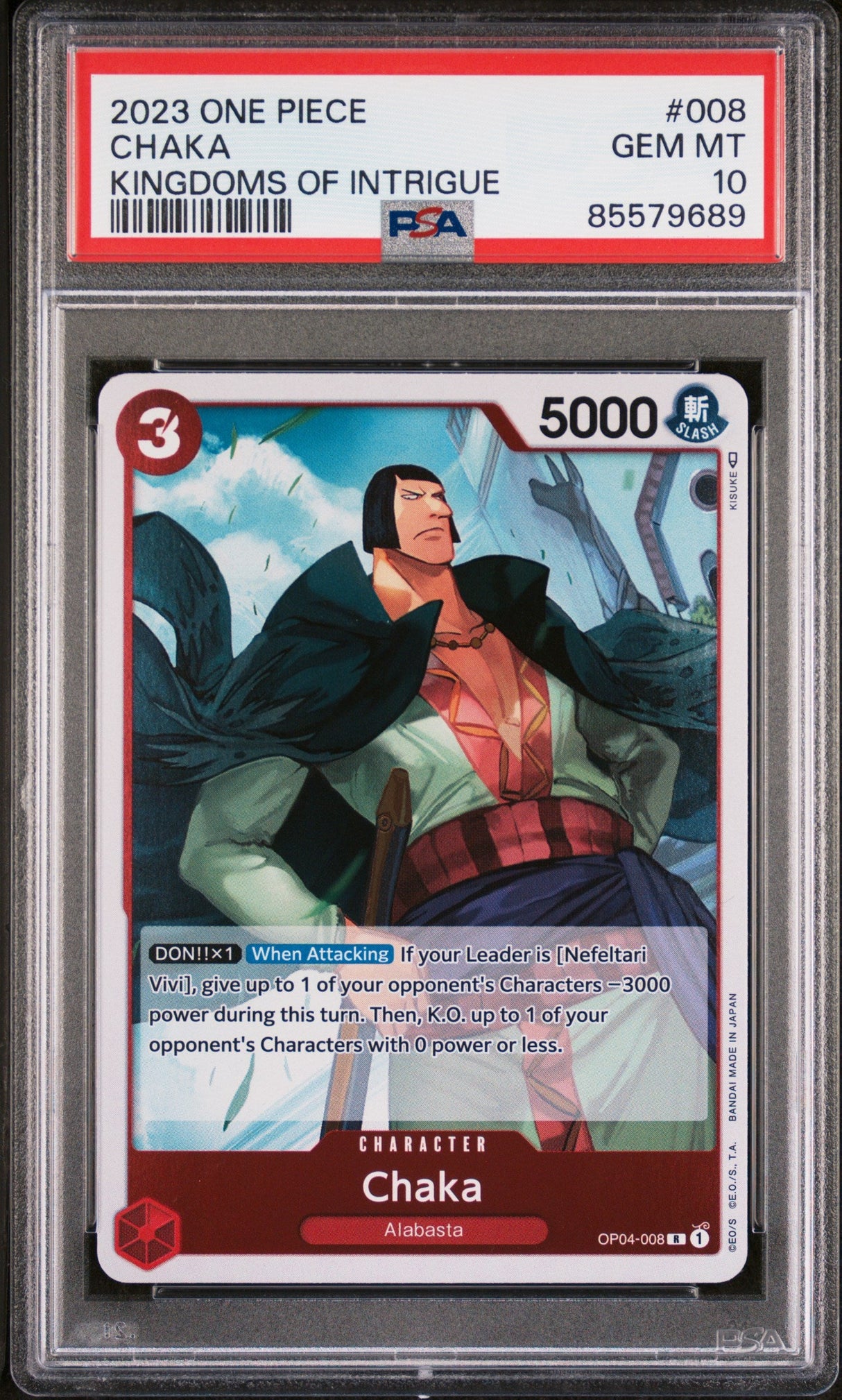 2023 ONE PIECE KINGDOMS OF INTRIGUE CHAKA #8 - PSA GEM MT 10 – Island ...