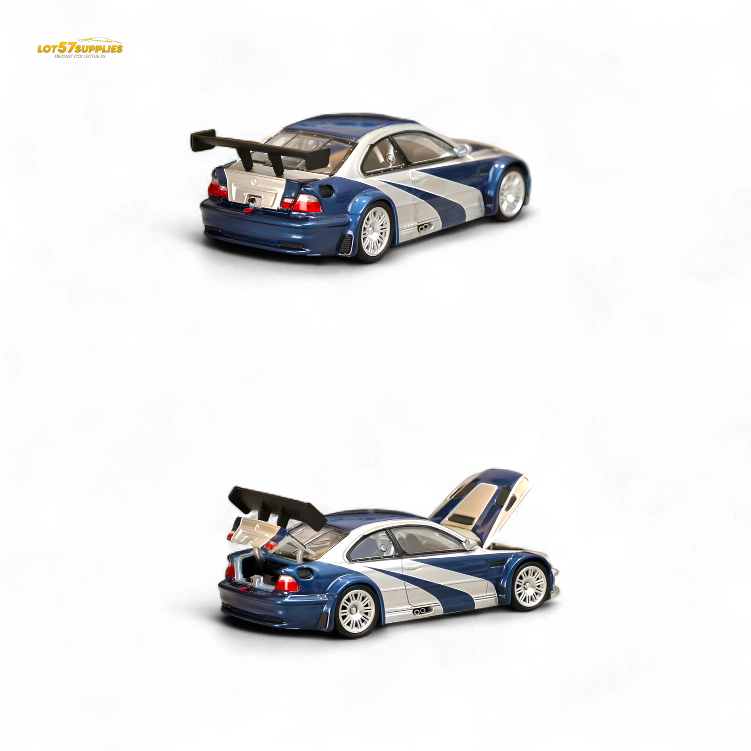 (Pre-Order) Ghost Player BMW E46 M3 GTR - Silver Blue Classic NFS Live ...