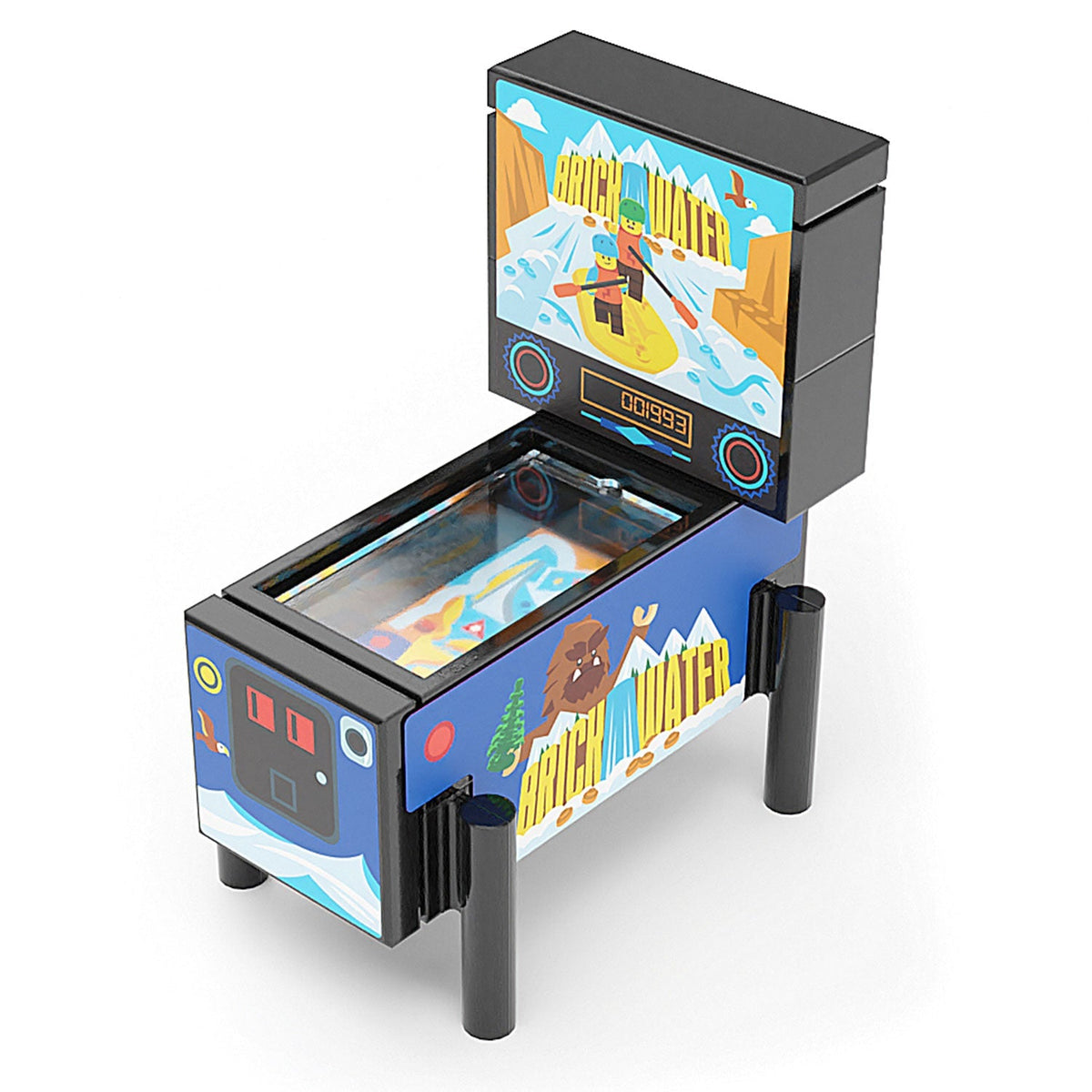 Brick Water Rafting - B3 Customs Pinball Arcade Machine Building Set ...