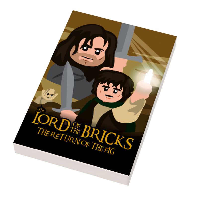 LOTR Lord of the Brick, Return of King Movie Cover (2x3 Tile) - B3 Cus ...