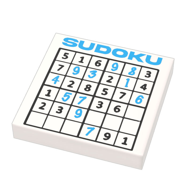 Sudoku Custom Printed 2x2 Tile made using LEGO part – Island Hobby Nut