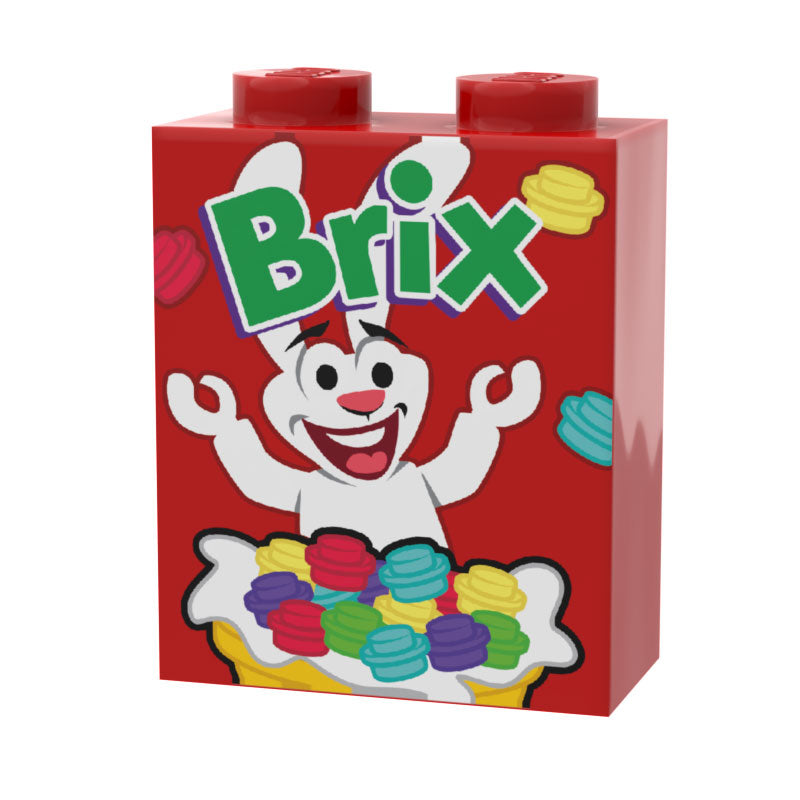 Brix Cereal - Custom Printed 1x2x2 Brick on LEGO part – Island Hobby Nut