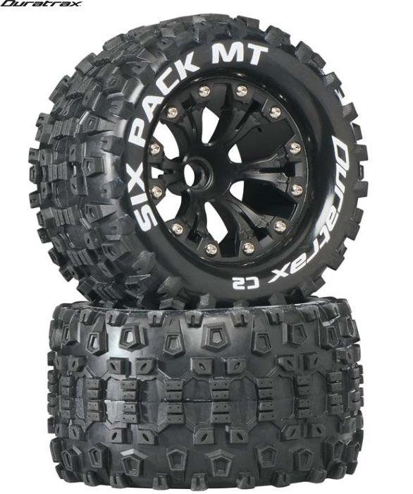 Duratrax DTXC3518 Six Pack MT 2.8 2WD Mounted Tires Front Rustler Jato ...