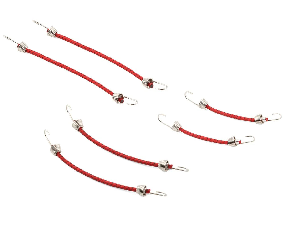 HOT RACING ACC468C12 1/10 Scale Bungee Cord Set (Red/Black) (6 ...