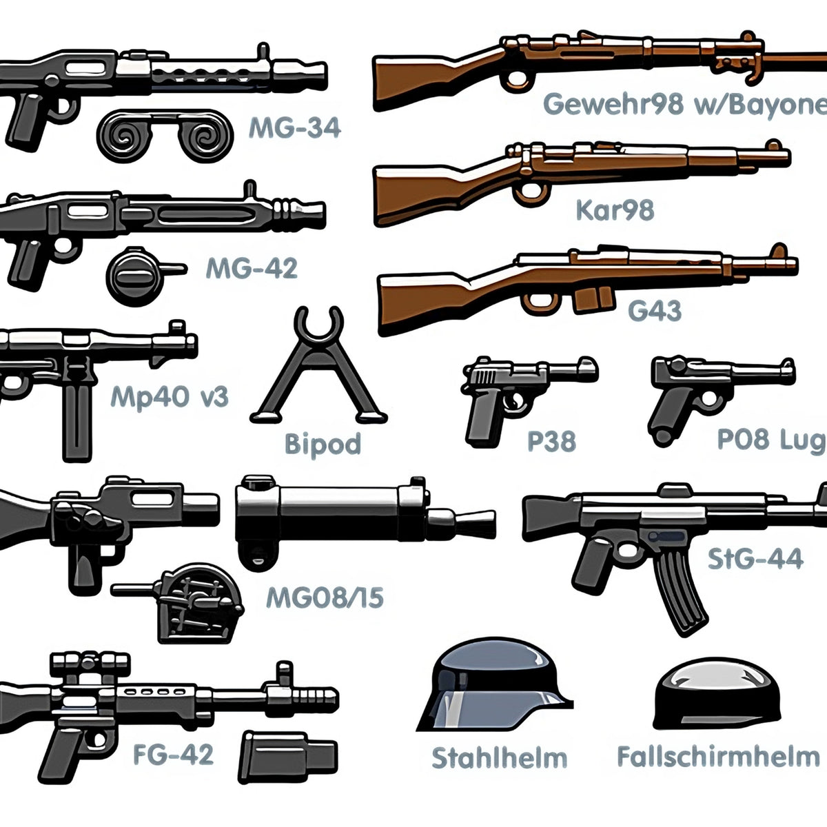 German Weapons Pack – Island Hobby Nut