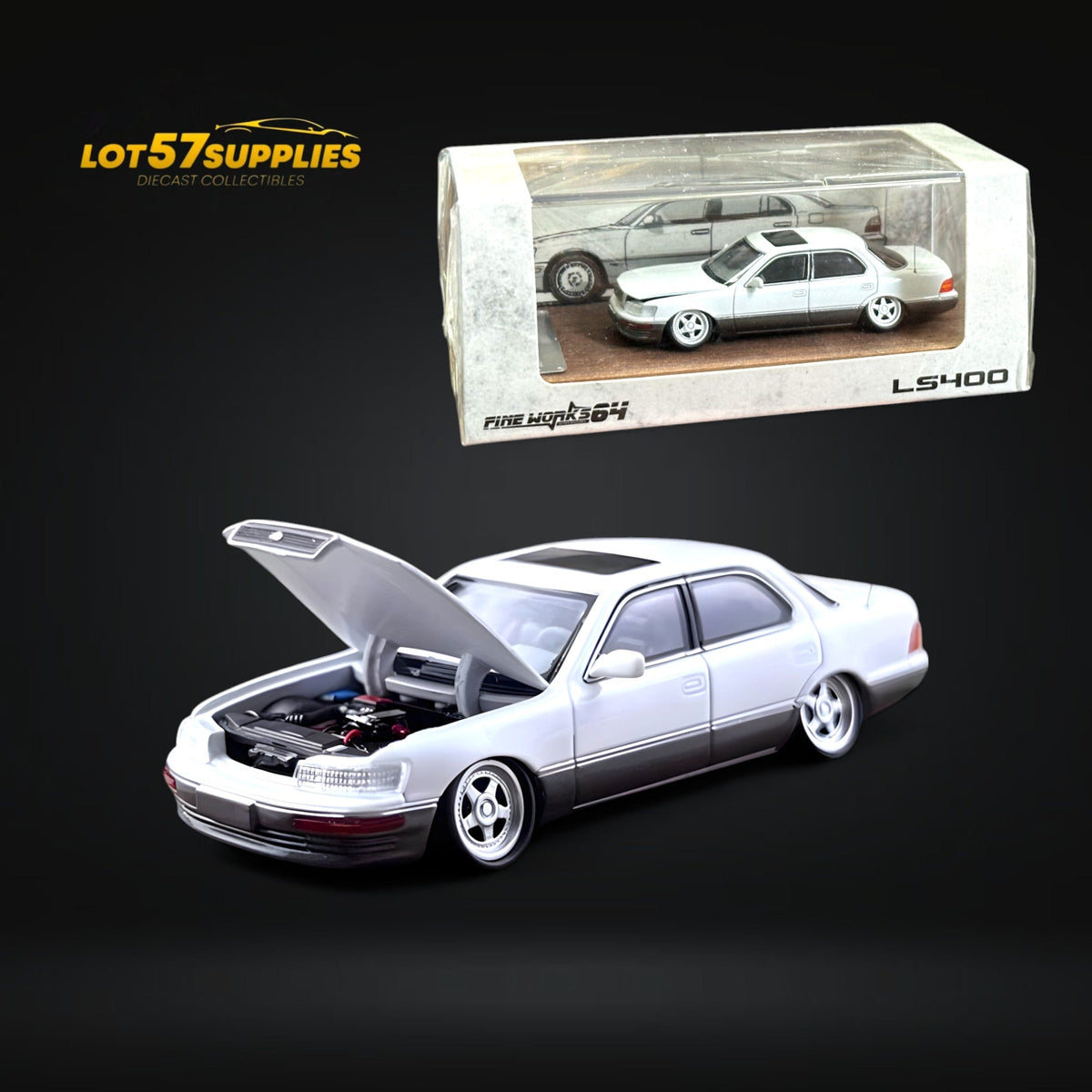 Fine works64 Lexus LS400 - White/Gray Double Stanced 1:64 – Island ...