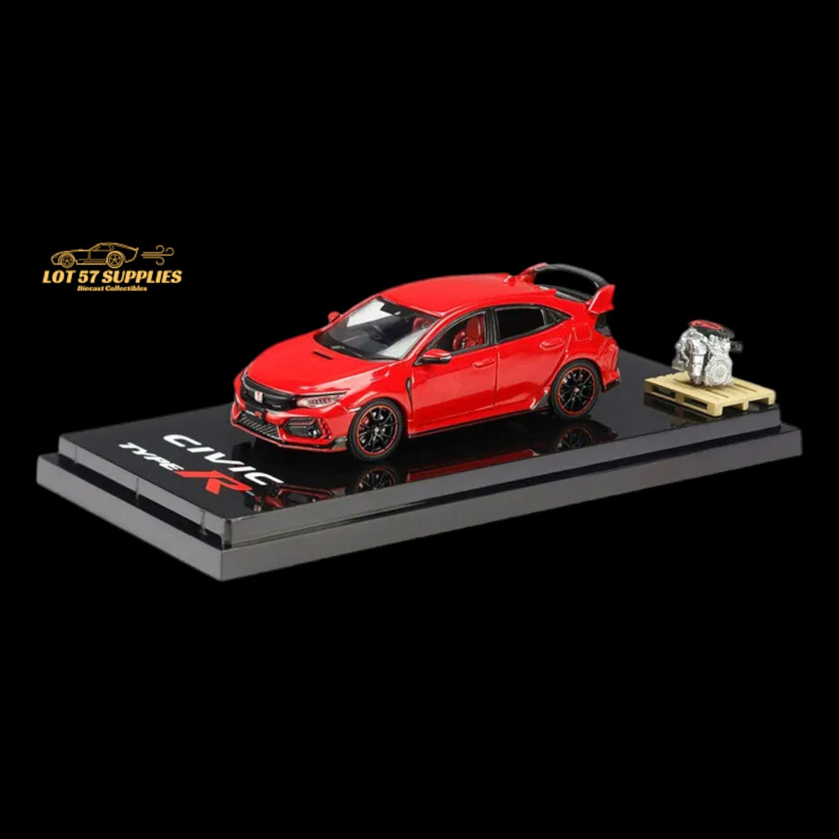 Hobby Japan 2017 Honda Civic Type R FK8 Flame Red With Engine Model Di ...