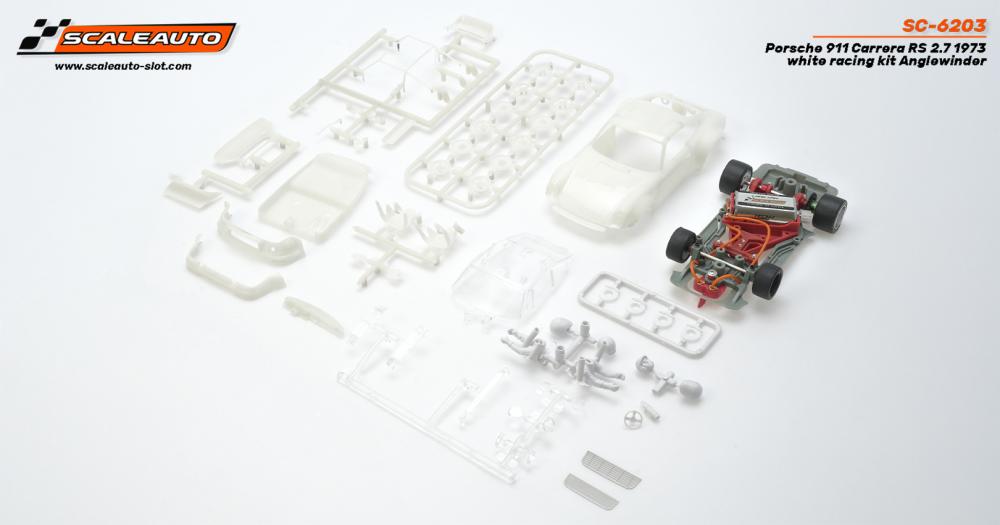 Scaleauto 1973 Porsche 911 Carrera RS 2.7 White Kit 1/32 Slot Car SC-6 ...