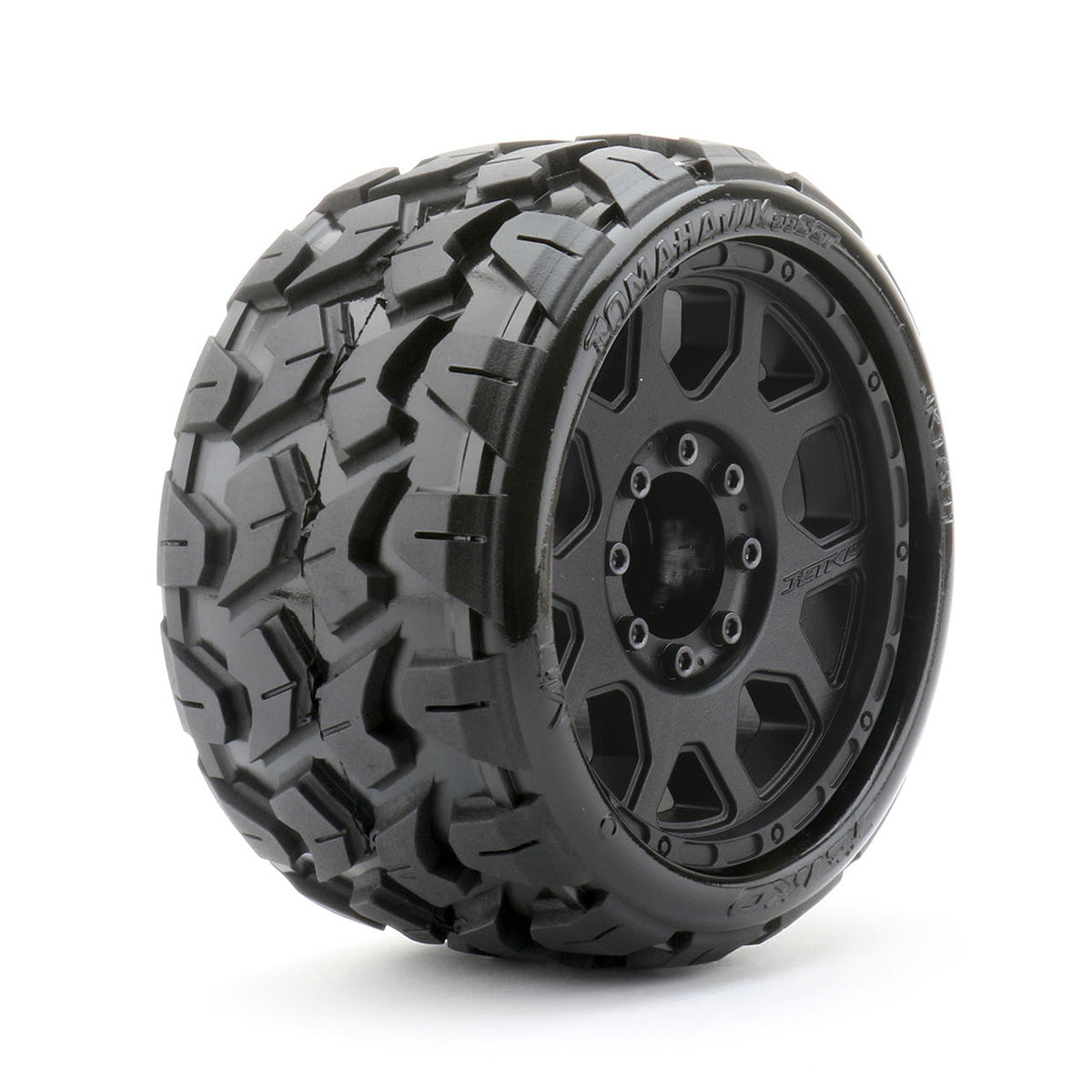 JETKO1/8 SGT 3.8 Tomahawk Tires Black Claw Rims Medium Soft Belted17mm ...