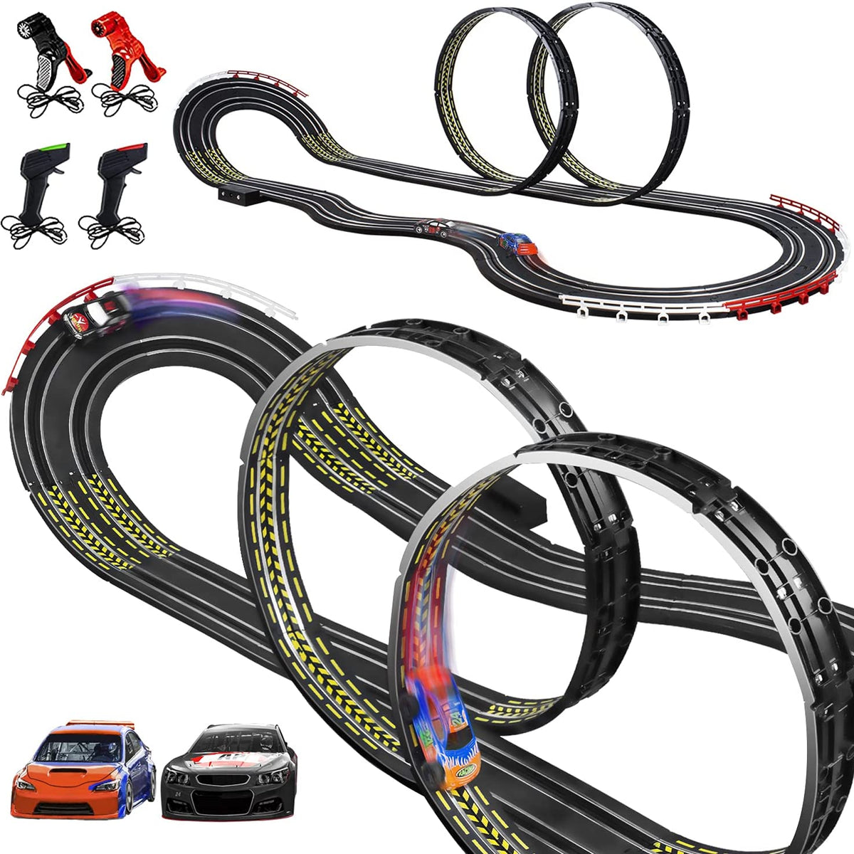 Slot Track Racing High-Speed Electric Powered Super Loop Speedway Trac ...