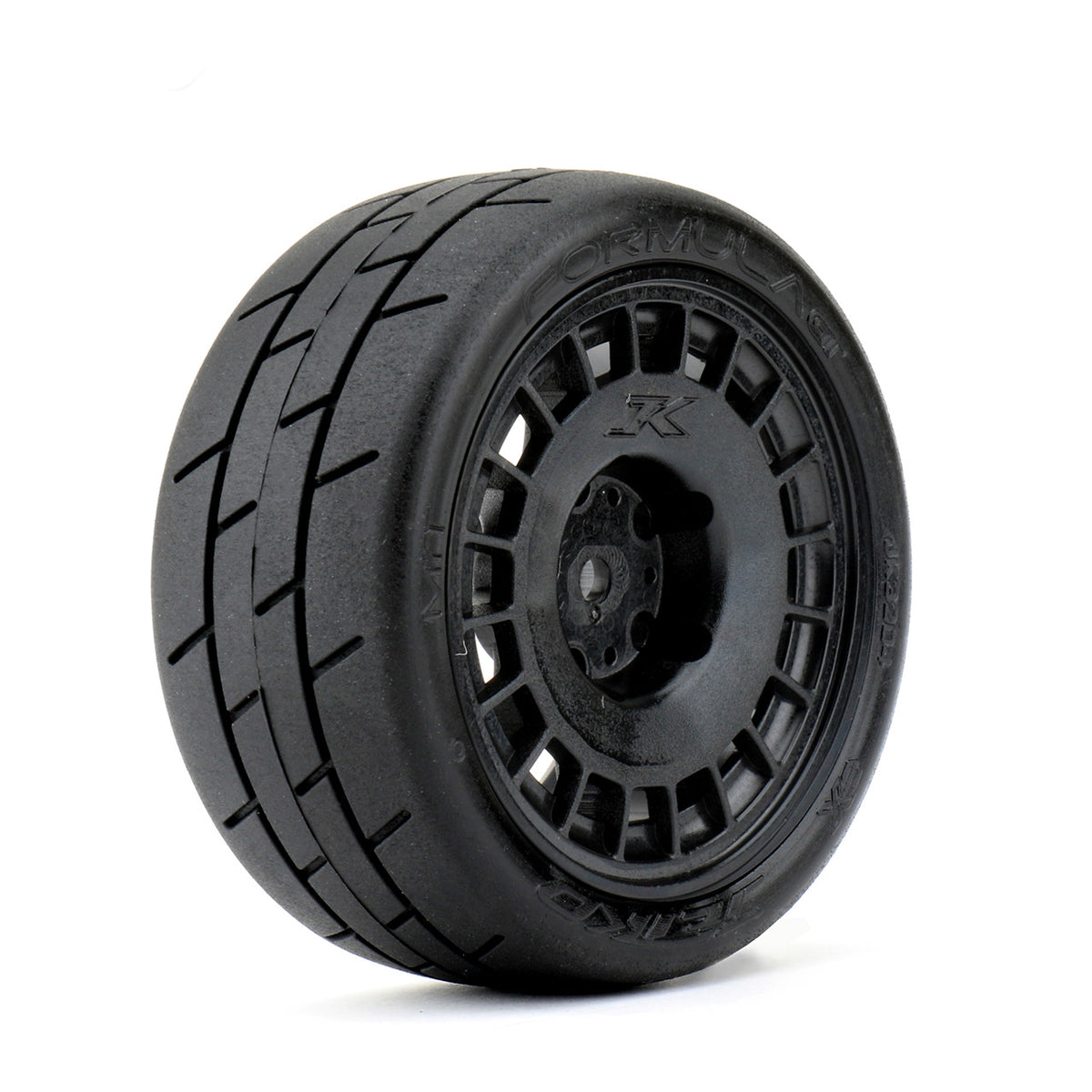JETKO JKO3204RBSSG 1/10 GT Formula Tires Mounted on Black Radial Rims ...