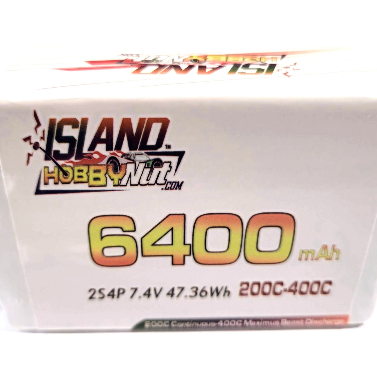 IslandHobbyNut 2S 4P 6400 MAH v 200C - 400C LIPO BATTERY W/ 8 GAUGE WI ...