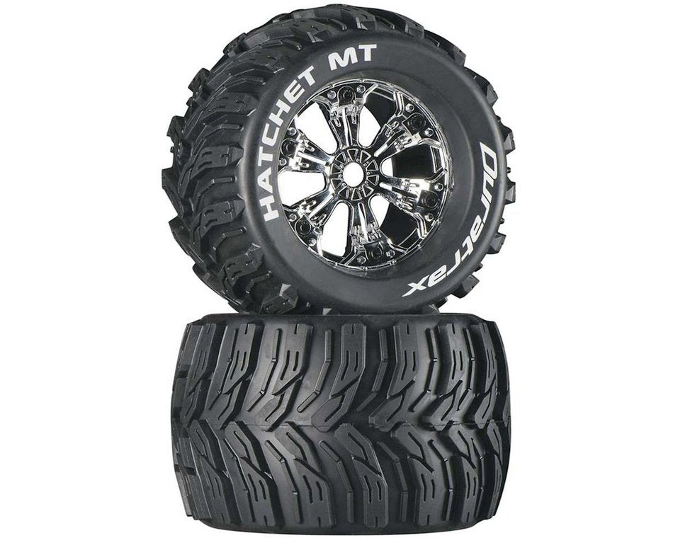 DuraTrax DTXC3587 Hatchet MT 3.8" Mounted Tires, Chrome (2) – Island ...