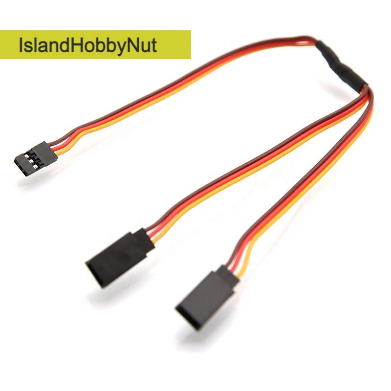 ISLANDHOBBYNUT 12 inch. Servo Y SPLITTER Extension Lead (1 Male/2 Fema ...